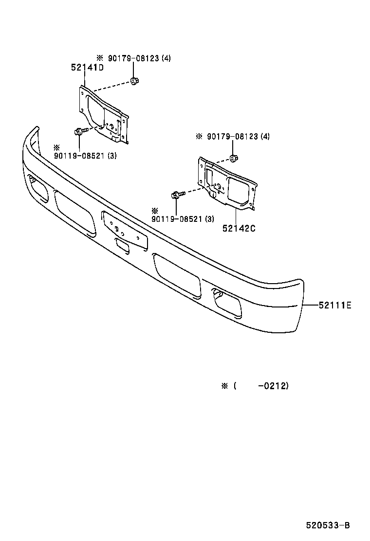 Toyota Dyna U300/U400 Front bumper & bumper stay parts 1999 - 2025 ...