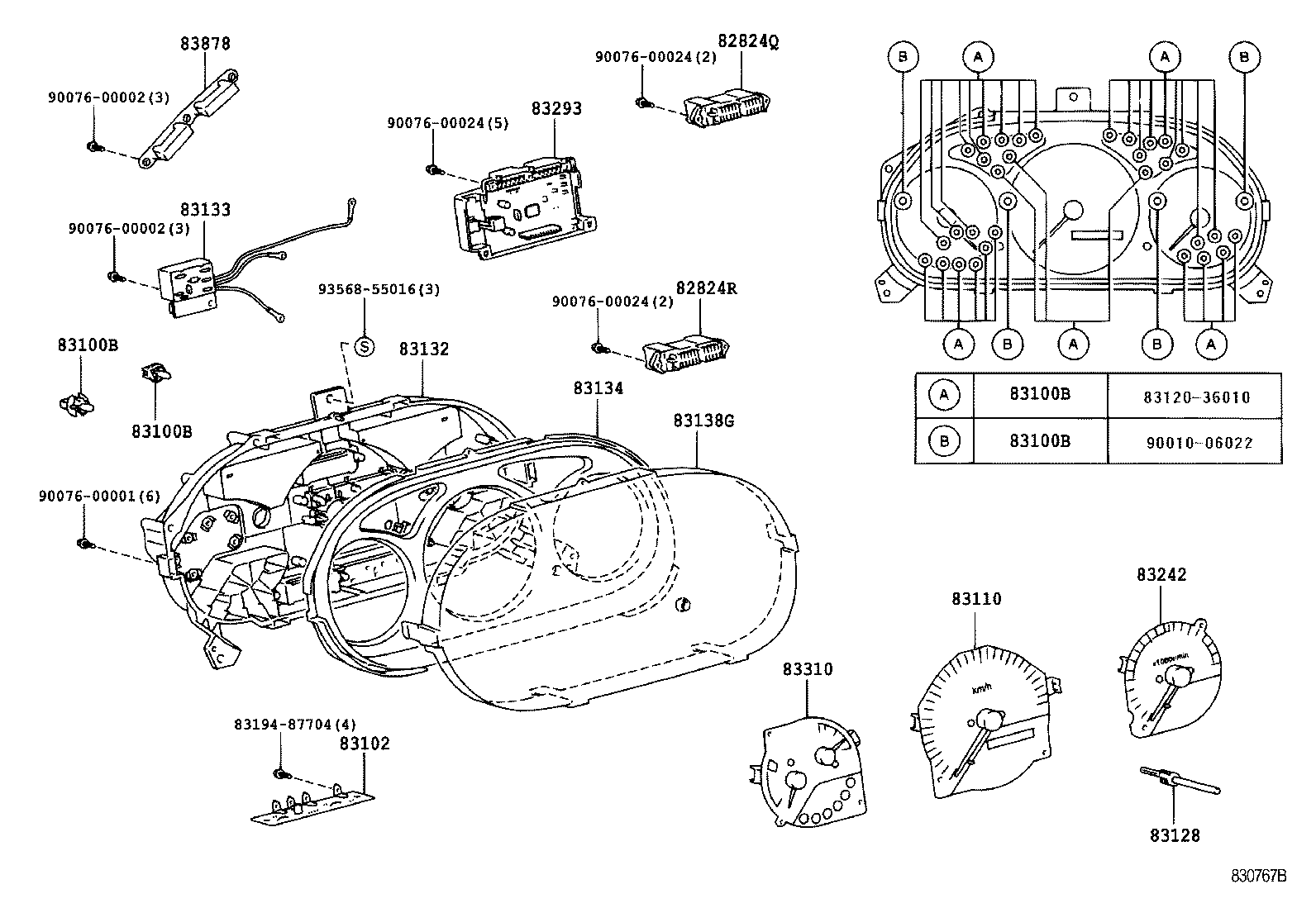 Toyota Dyna U300/U400 Meter combination meter parts 1999 - 2025 | EPC ...