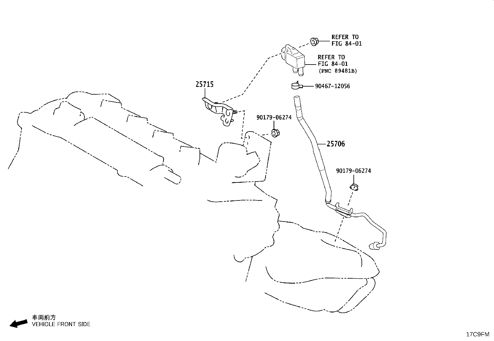 Toyota Alphard AH40 Vacuum piping w(gpf) illust no. 2 of 2 parts 2023 ...