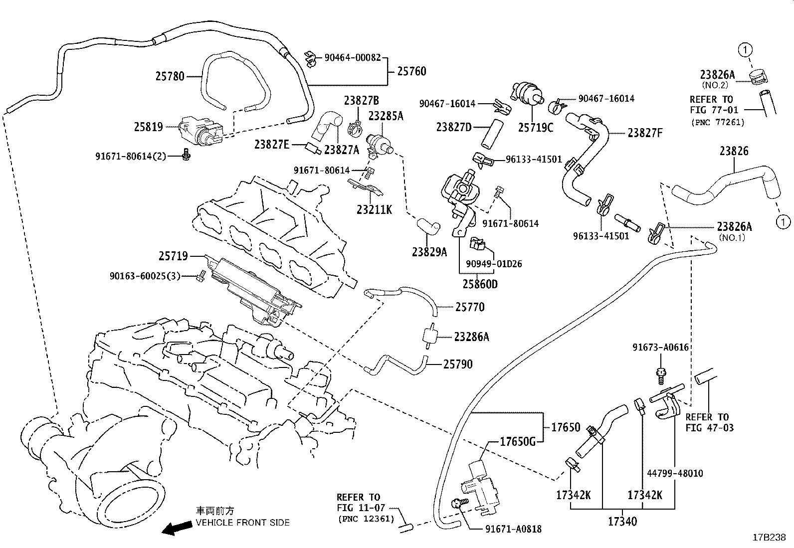 Lexus RX AL20 Vacuum piping taiwan spec illust no. 1 of 2 parts 2015 ...