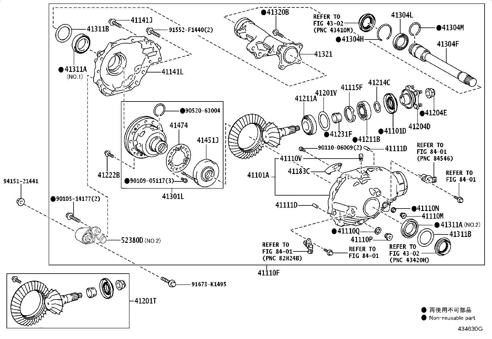 Toyota Land Cruiser J300 Front axle housing & differential ｱﾘ(ﾃﾞﾝｼｼｷ ...