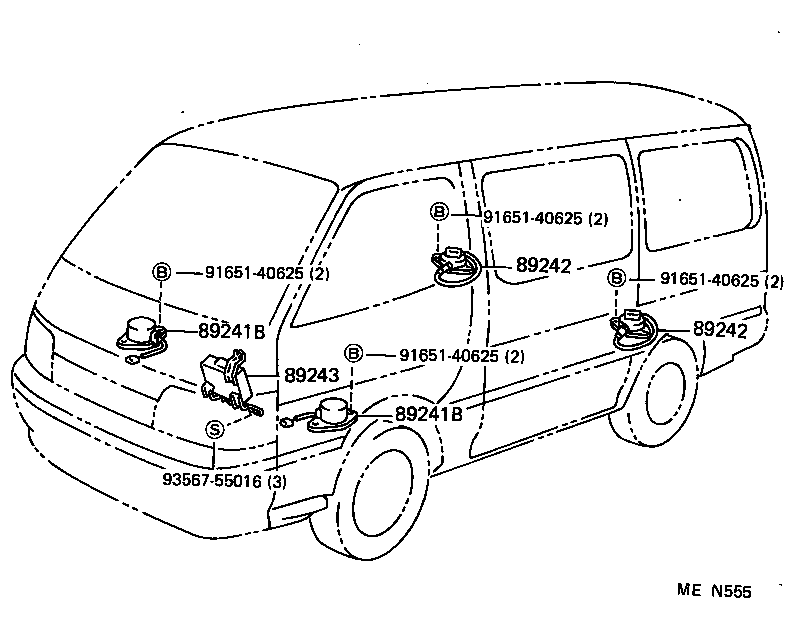 Buy Toyota HiAce H100 Electronic modulated suspension parts online 1989 ...