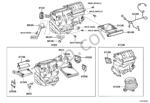 HEATING & AIR CONDITIONING - COOLER UNIT TOYOTA RAV4 [ASA4#,AVA44 ...