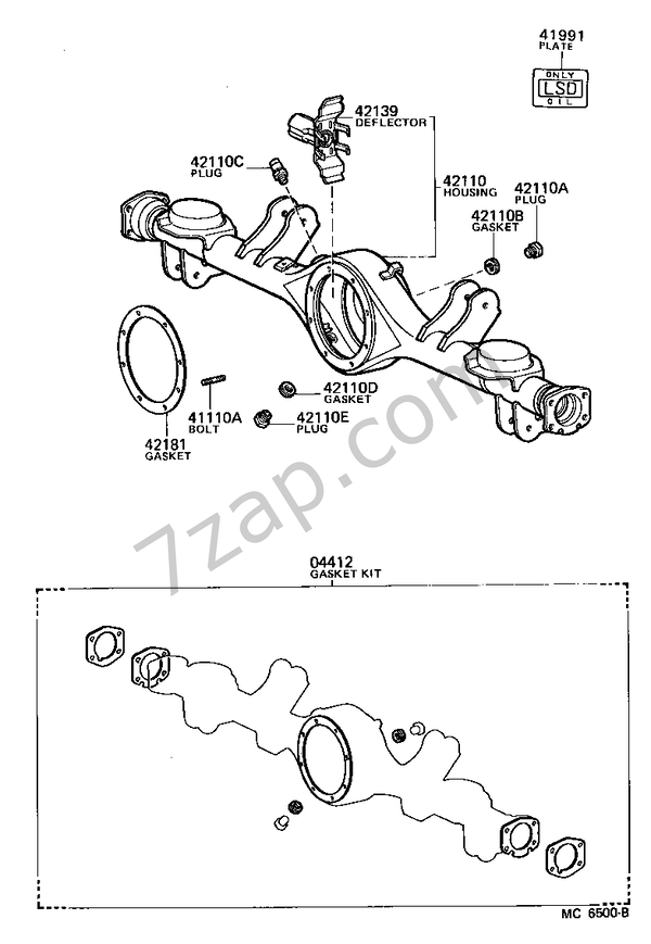 REAR AXLE HOUSING & DIFFERENTIAL[ (8308- ) ] TOYOTA COROLLA [AE86 ...