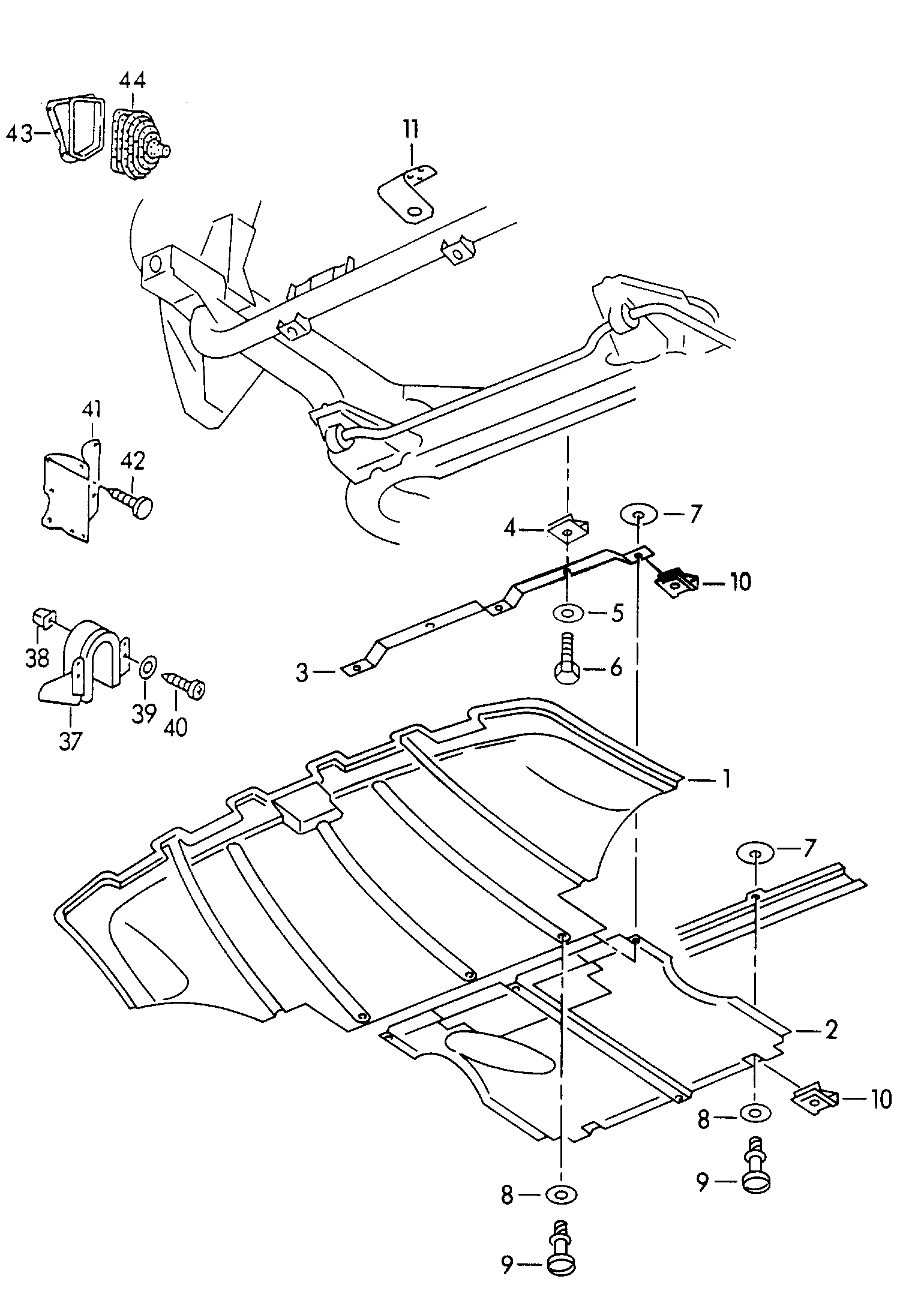 Audi 200 C3 (Typ 44) Noise insulation parts 1984 - 1991 | ETKA Europe