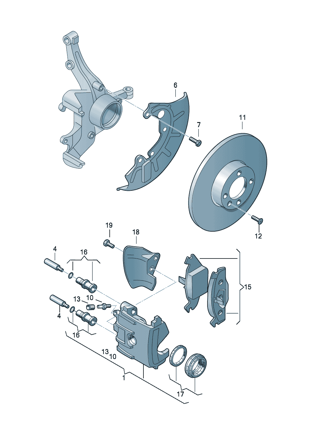 Audi A3/S3/Sportback/Limousine/Quattro (Typ 8P) Facelift Frein a etrier ...