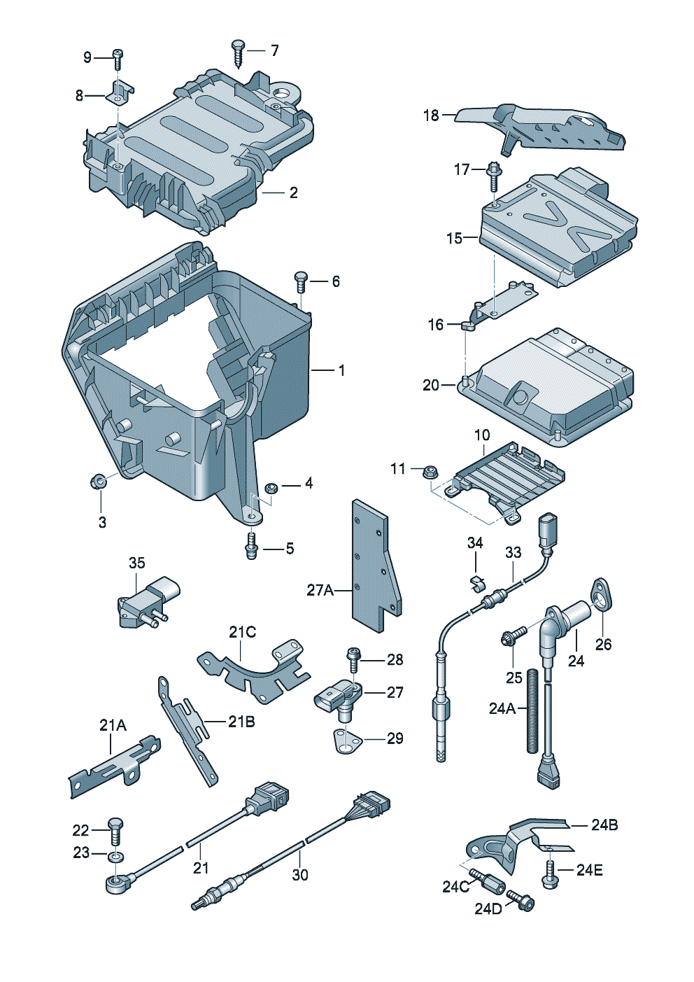 Audi A8/S8 Quattro D3 (Typ 4E) Housing for control units parts 2003 ...