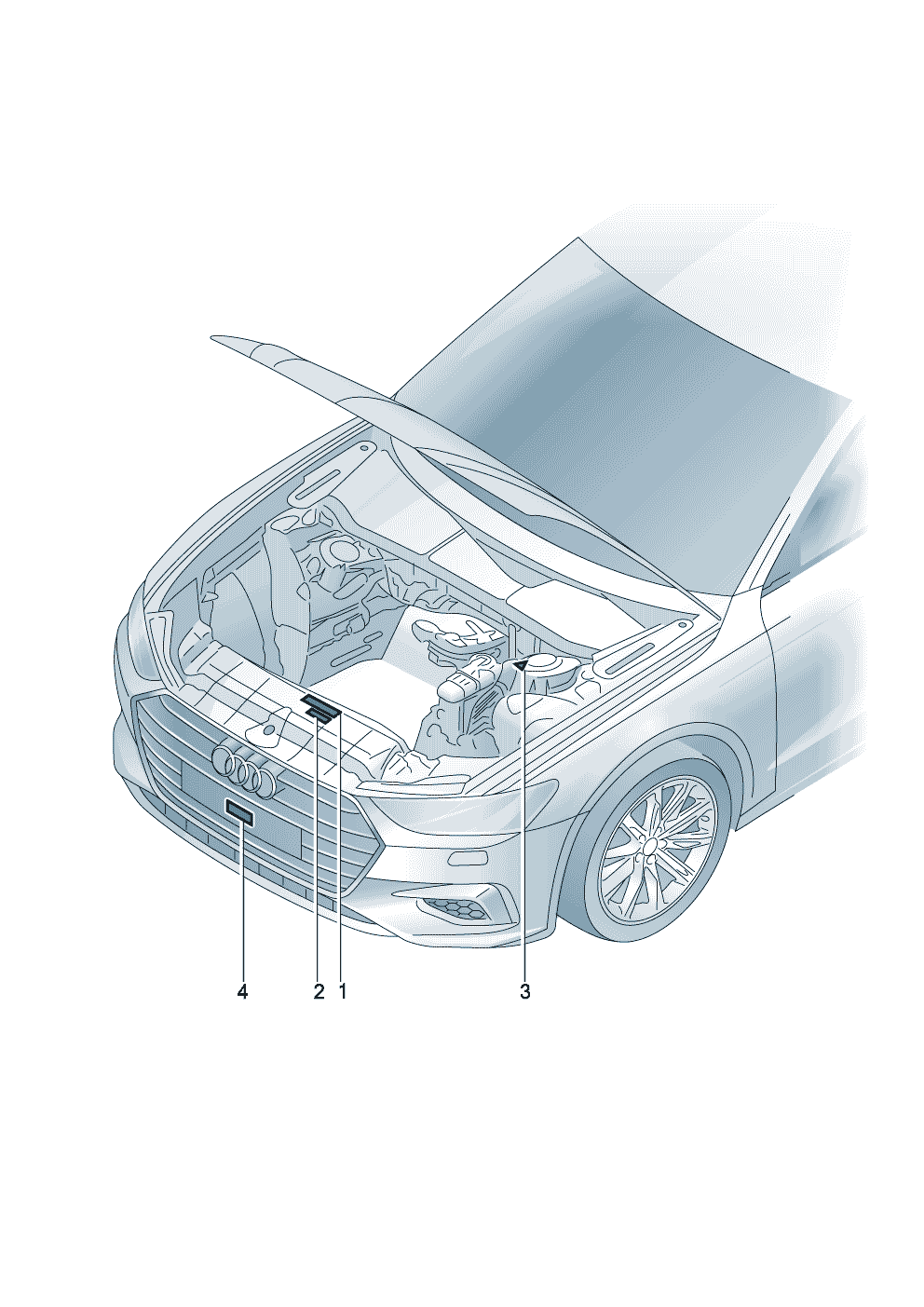 Audi A6/S5 Avant Quattro C8 (Typ 4K) Notice coolant expansion tank ...