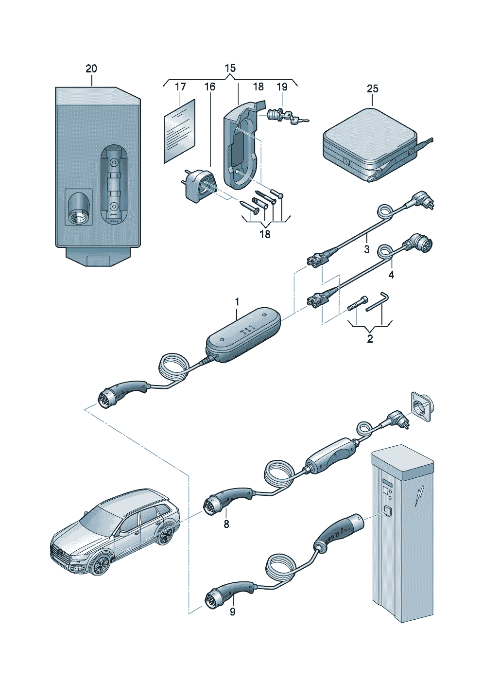 Audi Q4 e-tron (Typ F4) Wall bracket to be used for item: parts 2022 ...