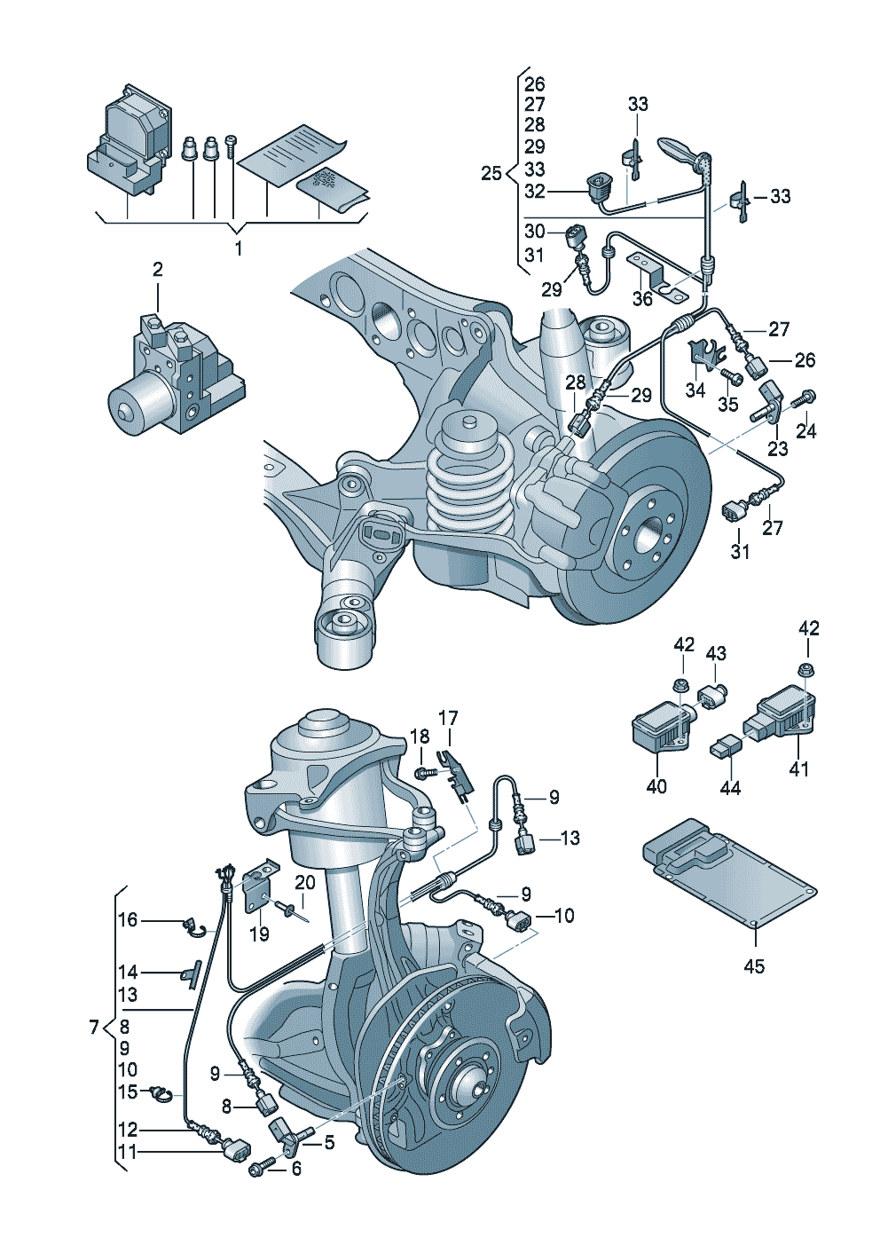 Audi Q5 Sportback (Typ 8R) Speed sensor with securing parts parts 2009 ...