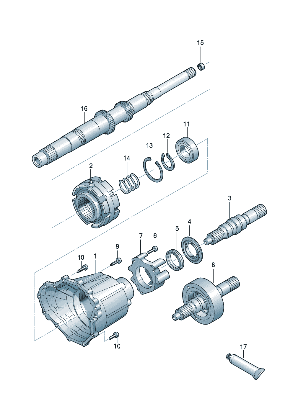 Audi Q5 Sportback (Typ 8R) Centre differential, self- locking for 7 ...