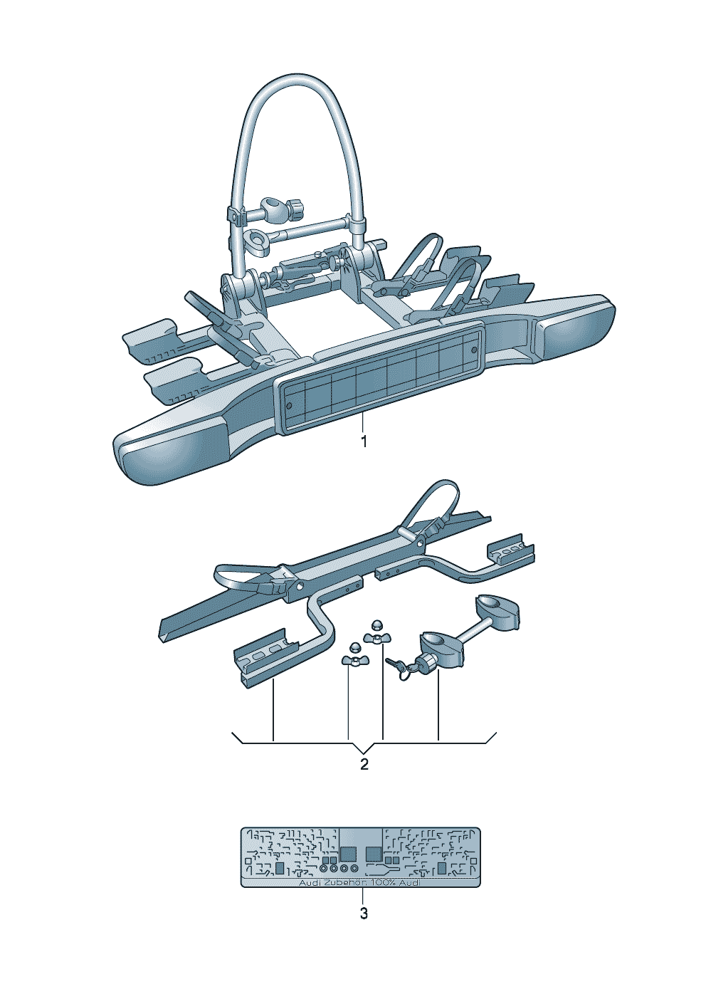 Audi A8/S8 Quattro D5 (Typ 4N) Genuine accessories bike carrier for tow ...