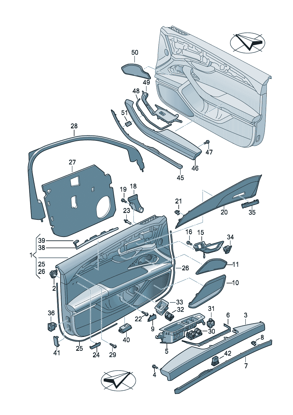 Audi A8/S8 Quattro D5 (Typ 4N) Door panel trim (cloth) rework if ...