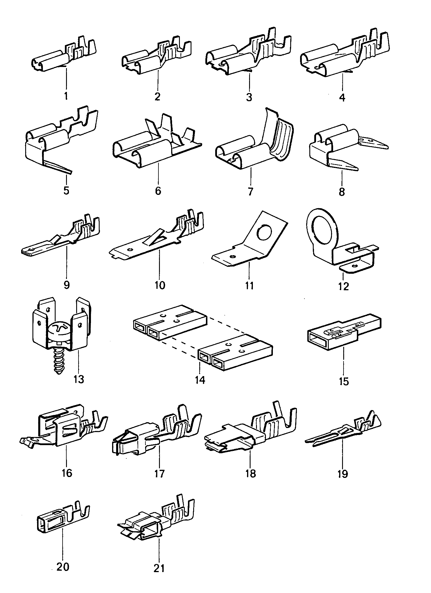 Porsche 911 Flat connector push-on connector parts 1970 - 1989 | ETKA USA