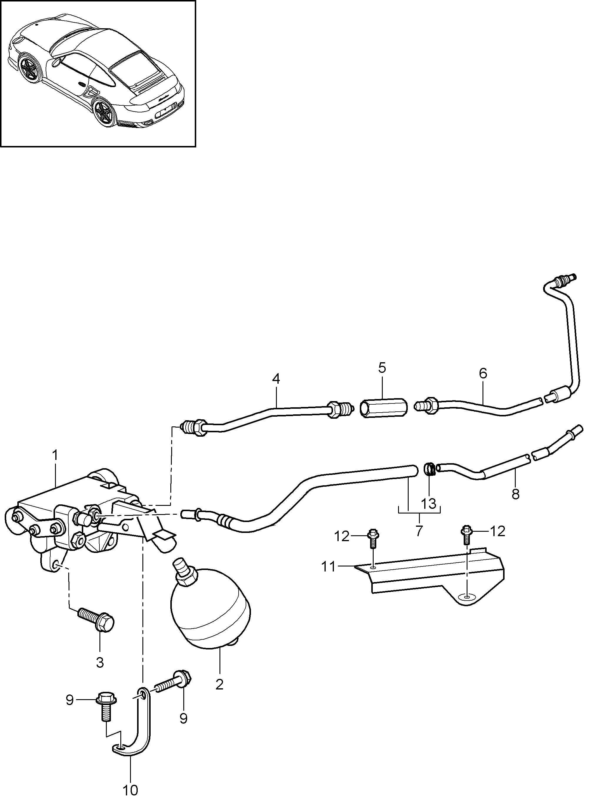 Porsche 911 Turbo/GT2 RS 2nd Generation 997 Facelift Hydraulic coupling ...