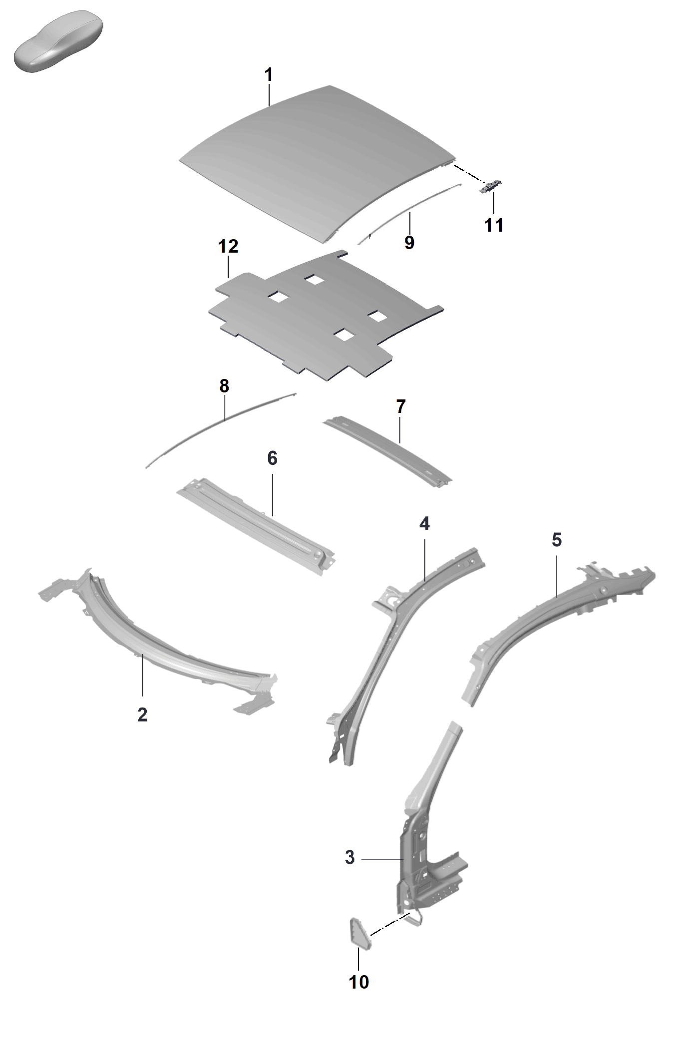 Porsche 992 GT3/RS/ST Roof a-pillar parts 2021 - 2025 | ETKA Europe