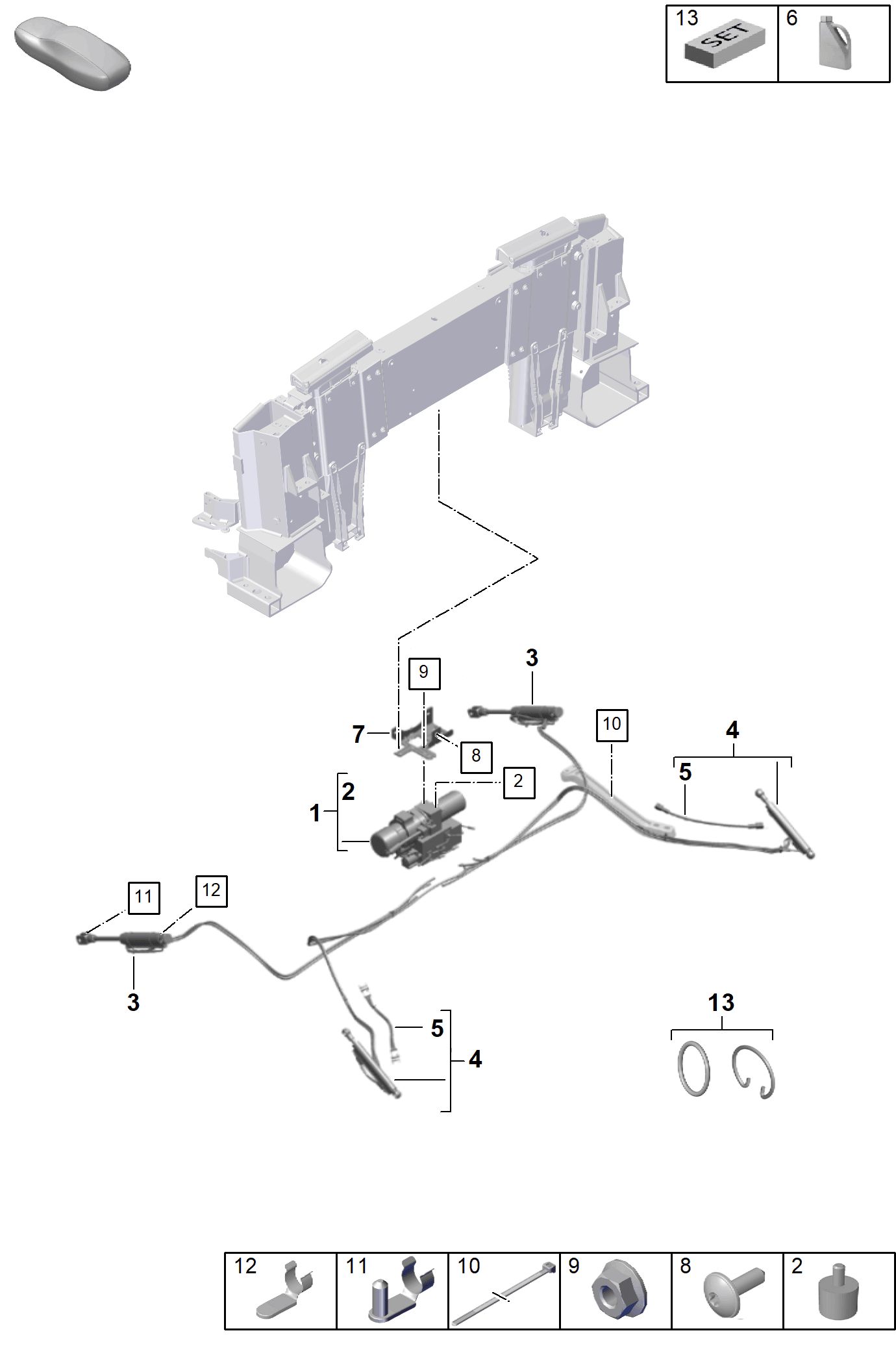 Porsche 911 Carrera 992.2 Drive unit hydraulic system for actuating ...