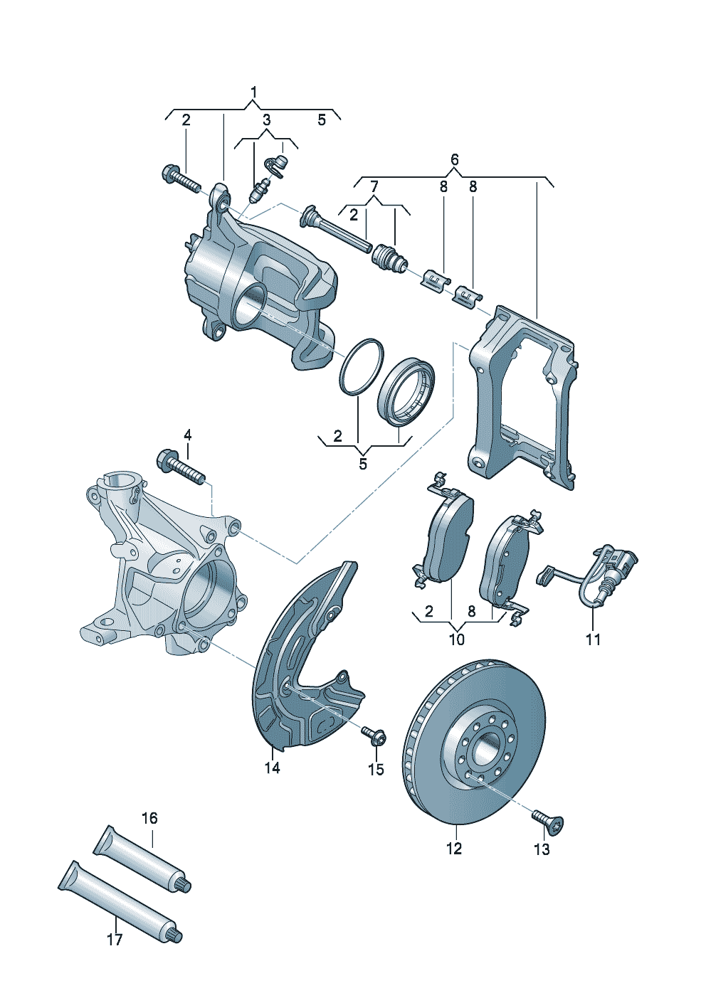 Cupra Born Floating caliper brake parts 2022 - 2025 | ETKA Europe