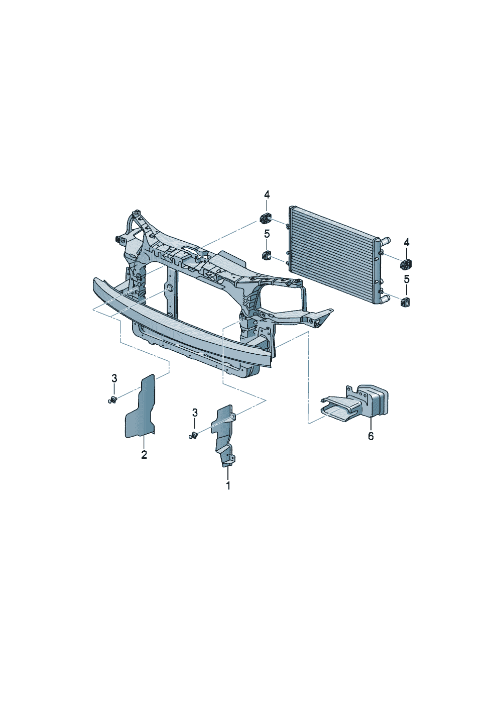 Seat Ibiza/ST (Typ 6L) Cache pour refroid. a refrigerant conduite d'air ...