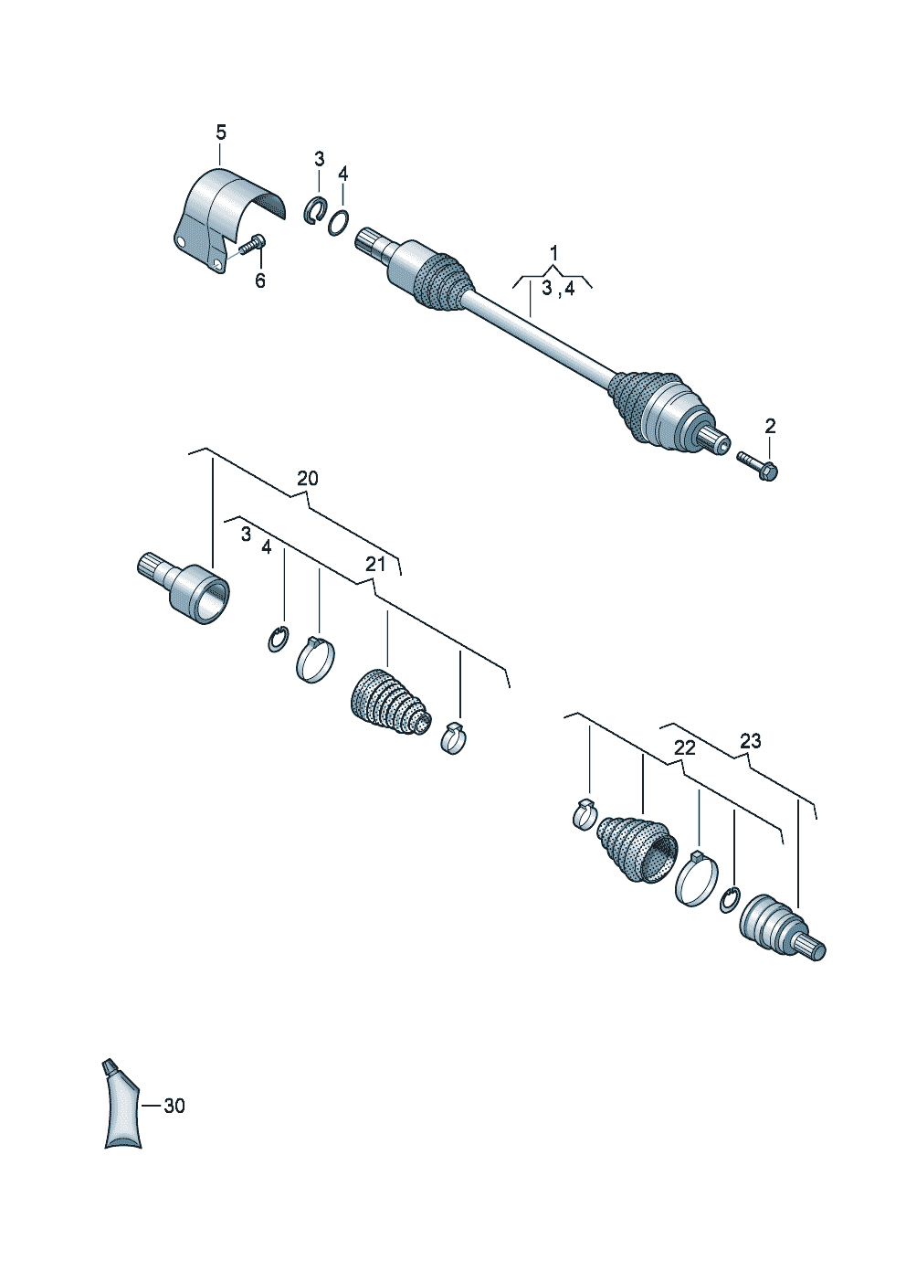Cupra Terramar Drive shaft for 6-speed dual clutch gearbox parts 2025 ...