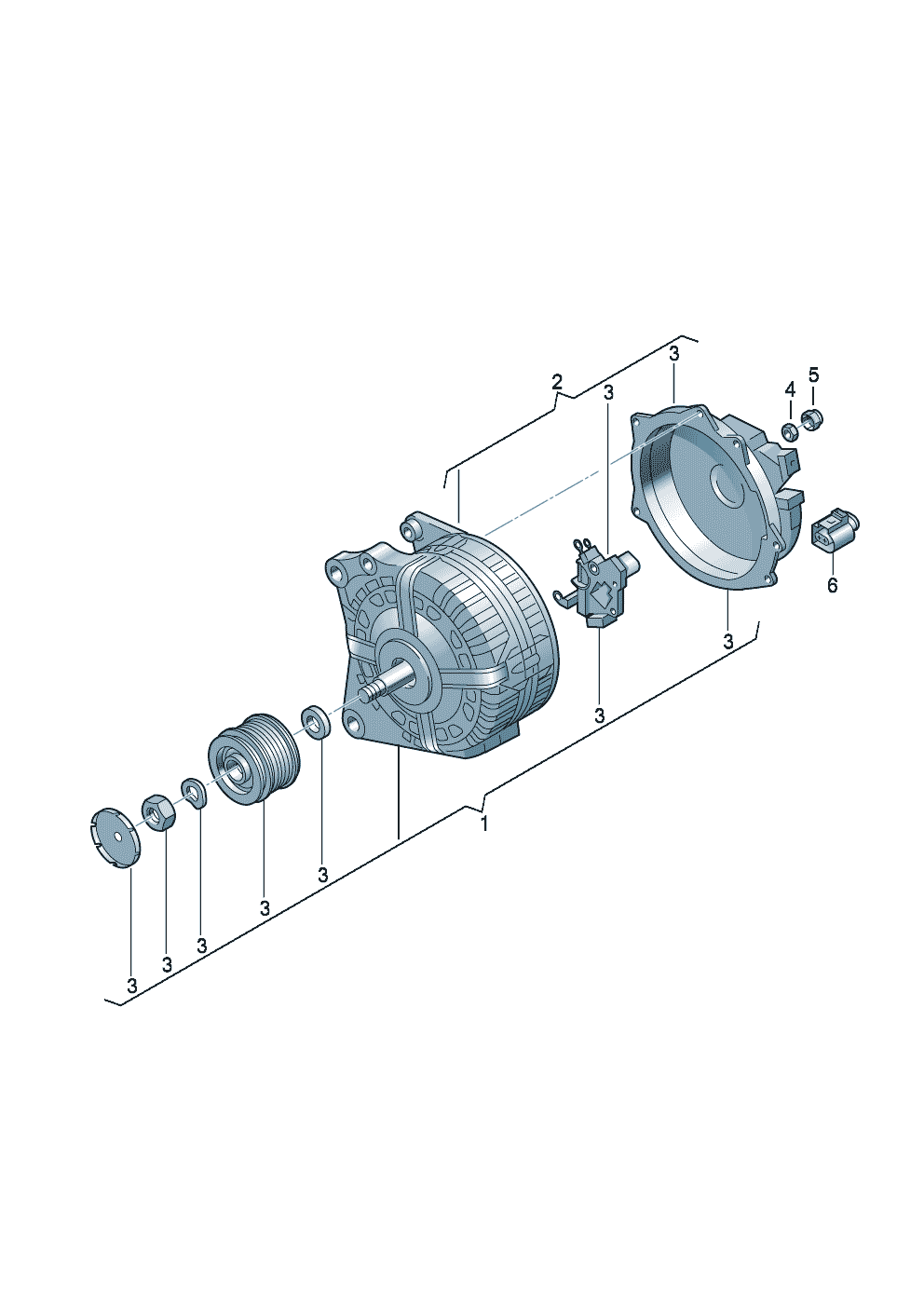 Skoda Kodiaq l Individual parts for 3-phase alternator parts 2017 ...