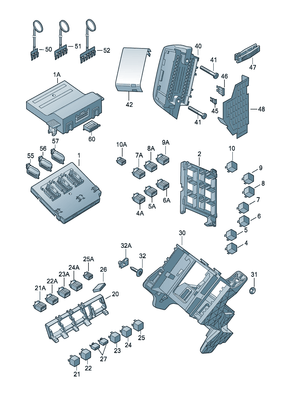 Skoda Yeti 5L Bracket for vehicle's electrical system control unit ...