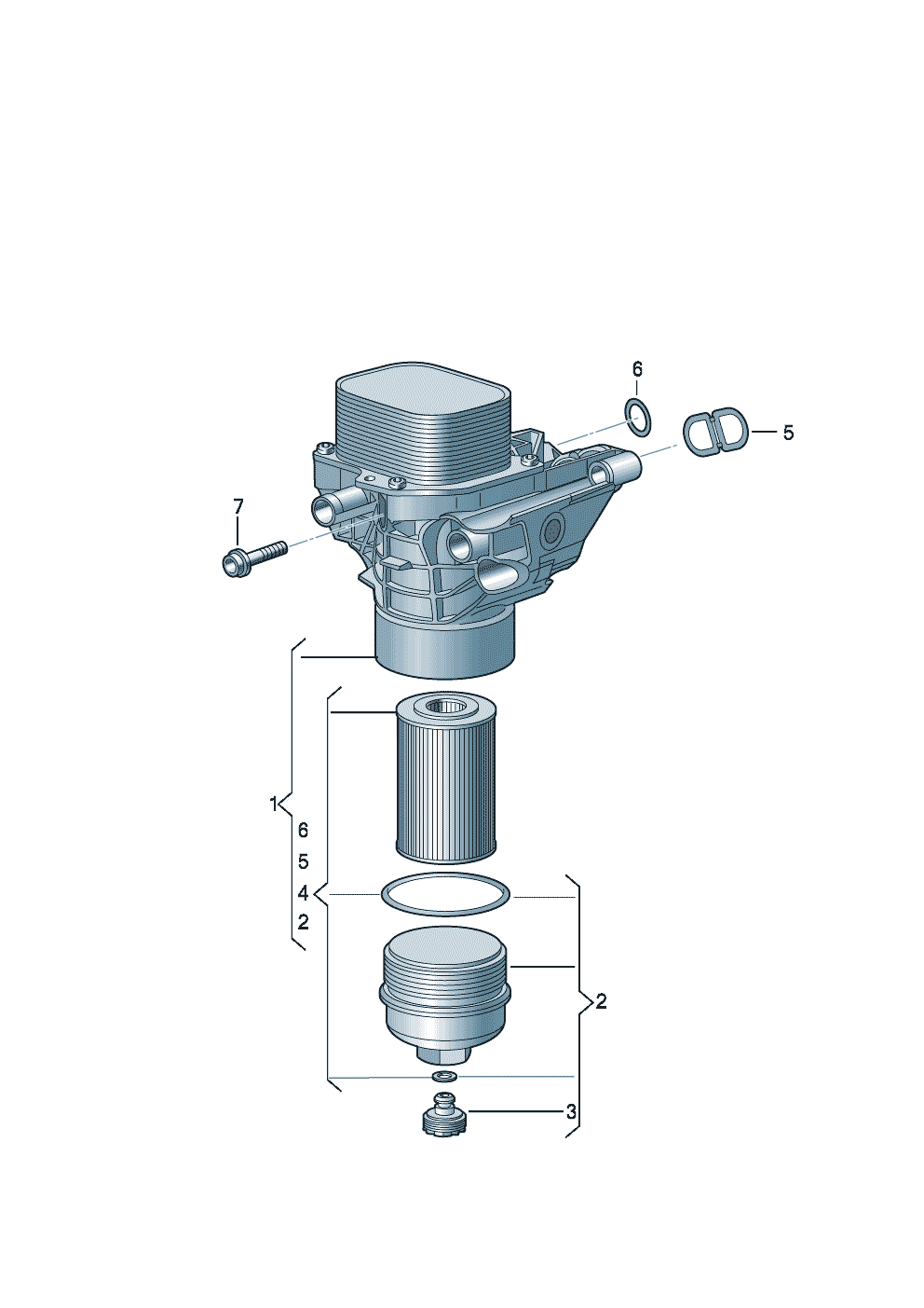 Skoda Kodiaq l Oil filter oil filter bracket parts 2017 - 2024 | ETKA ...