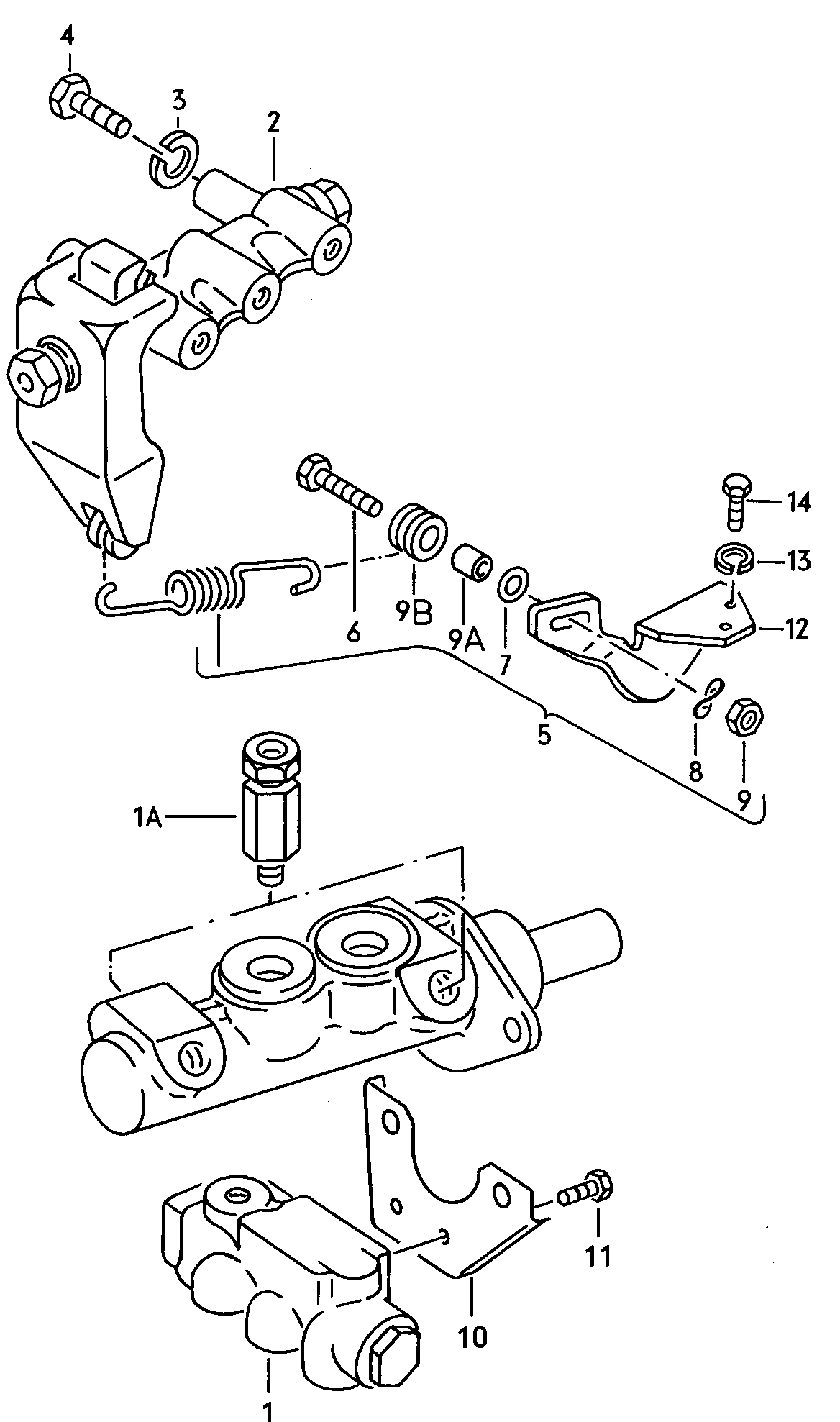 Volkswagen Jetta A1 (Typ 16) Brake force regulator parts 1979 - 1984 ...