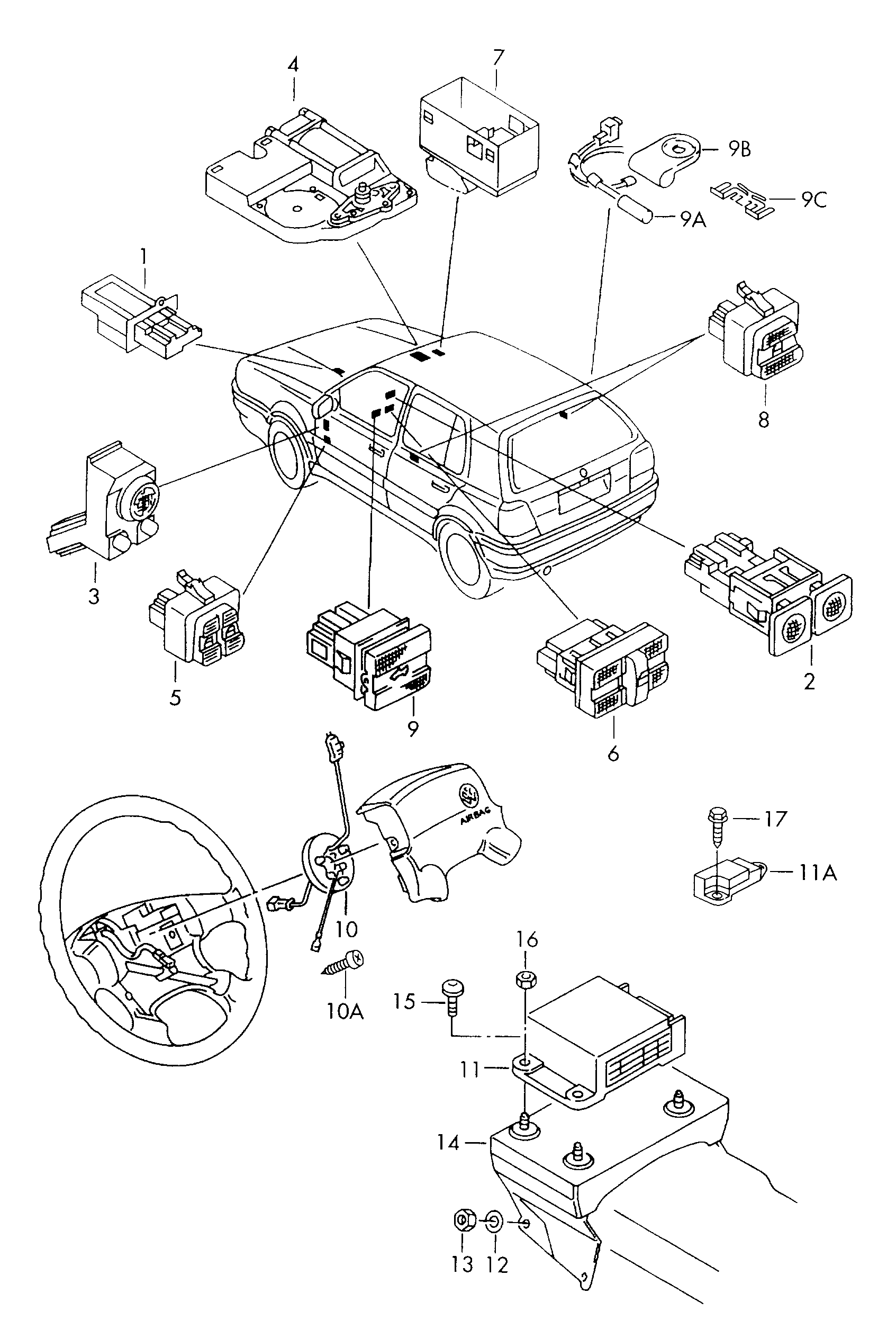 Volkswagen Golf A4 (Typ 1J) Resistencia previa conmutador para ...