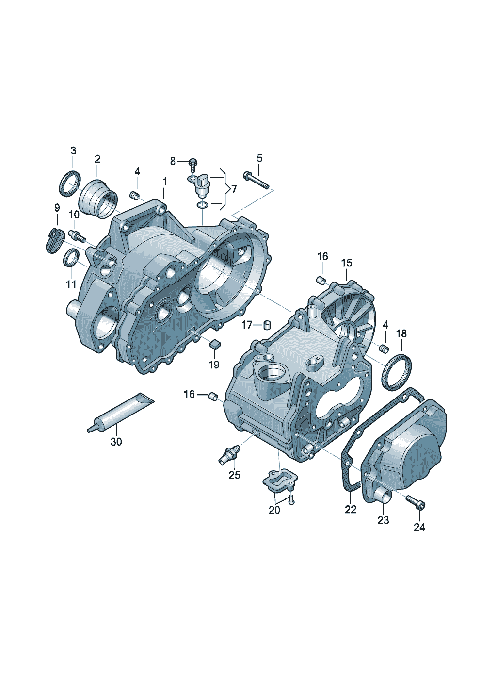 Volkswagen Santana/Variant A05 Gear housing for 5 speed manual ...