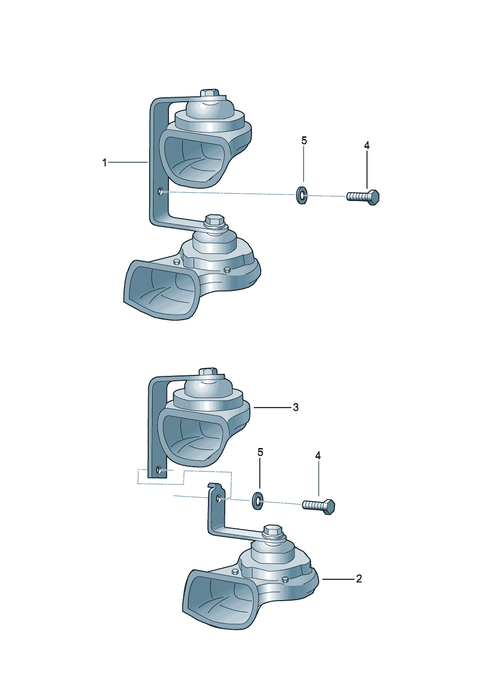 Volkswagen Pointer (Typ 5X) Bocina piezas 1994 - 2002 | ETKA México