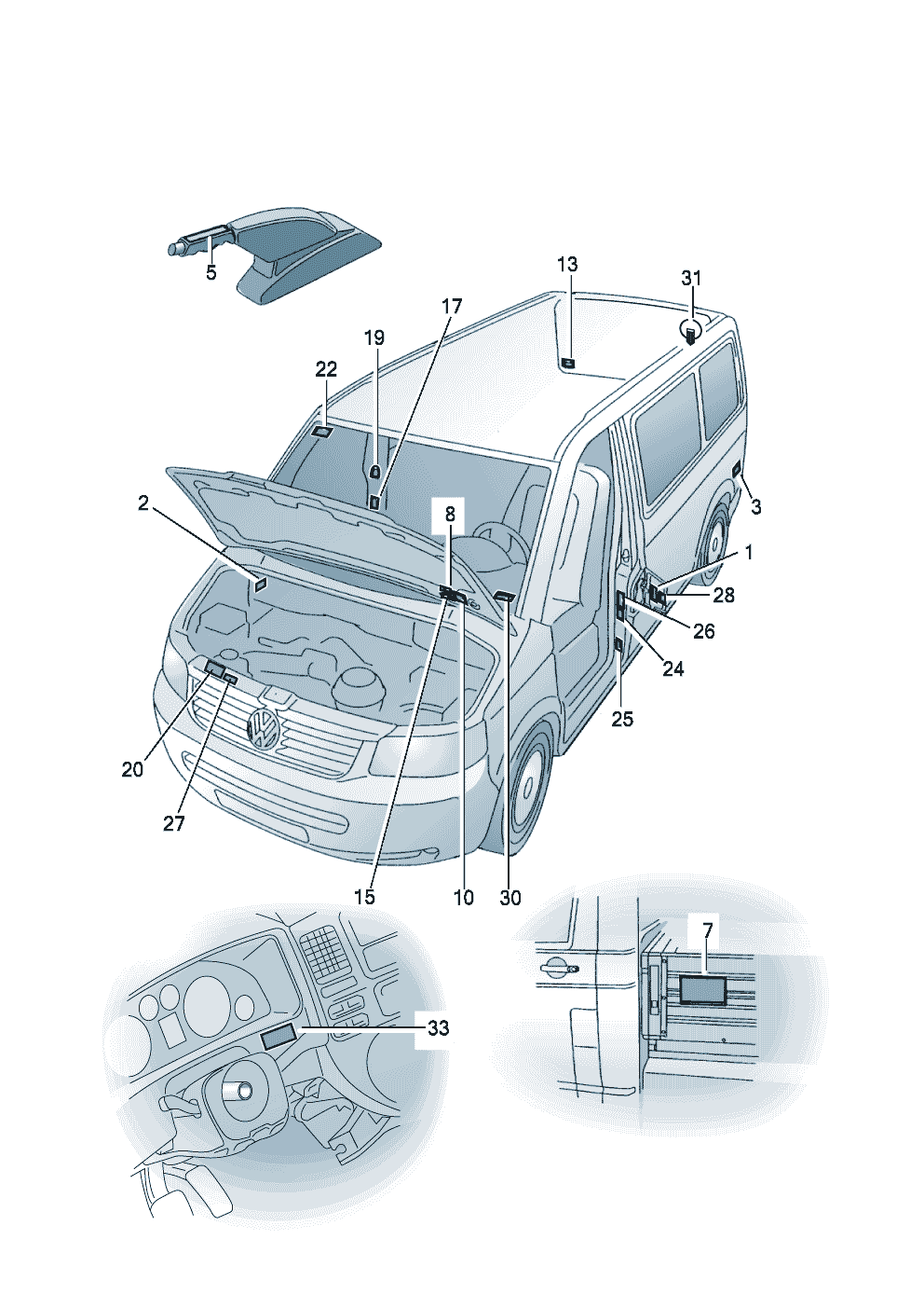 Volkswagen Transporter T5 Facelift Type plates parts 2010 - 2015 | ETKA ...