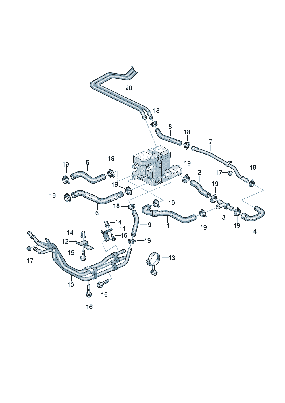 Volkswagen Transporter T5 Auxiliary heater for water circuit auxiliary ...