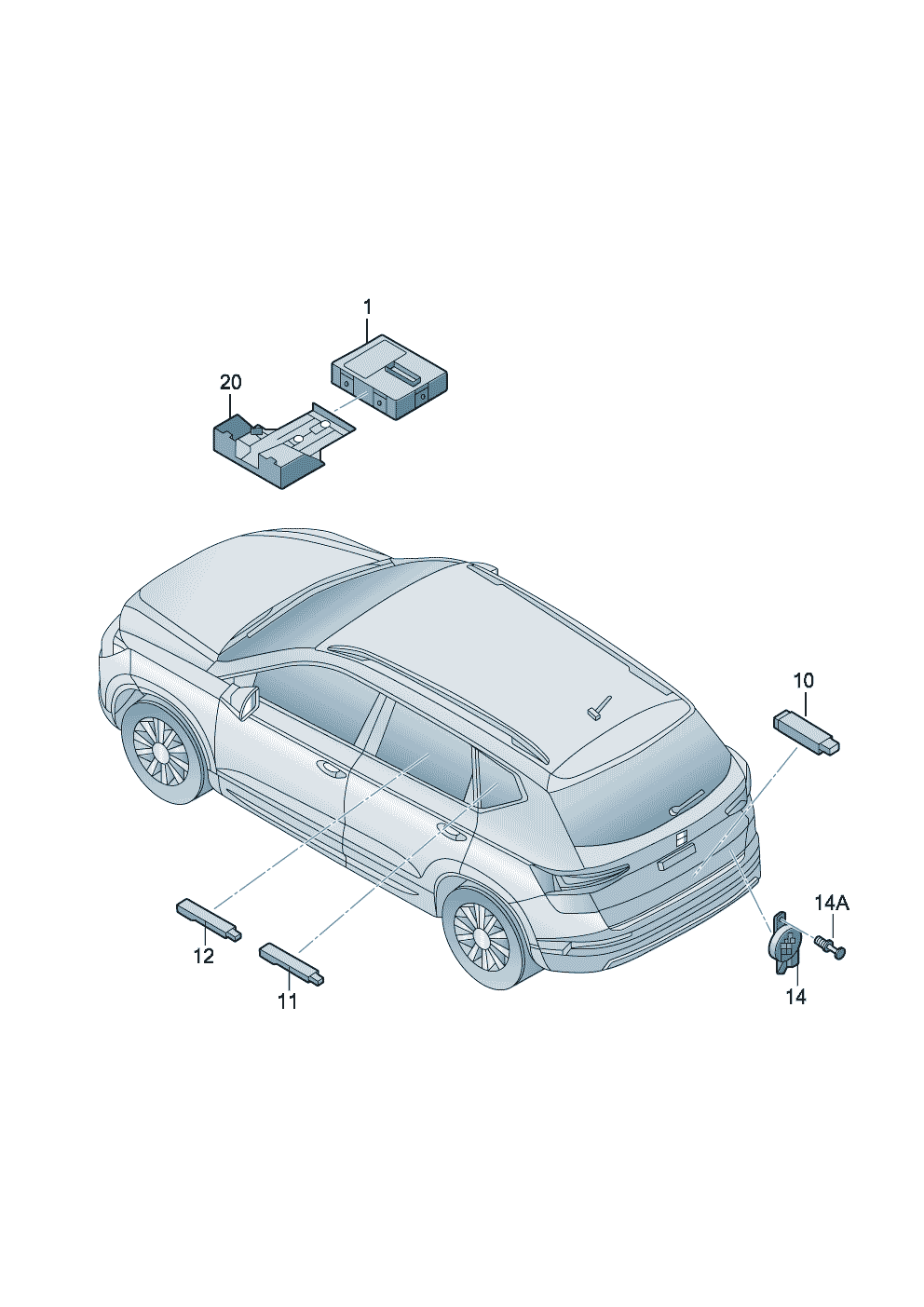 Volkswagen Jetta A7 Control unit for access and start authorisation ...