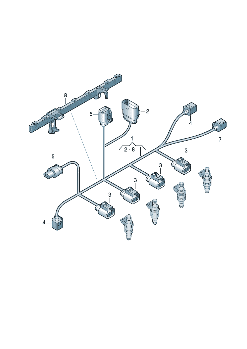 Volkswagen Golf A8 (Typ CD1) Juego cables para motor mazo de cables p ...