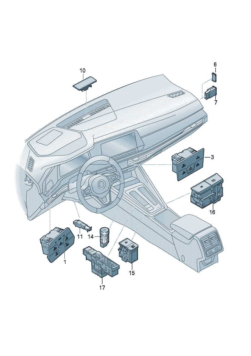 Volkswagen Golf A8 (Typ CD1) Sensor solar piezas 2024 - 2025 | ETKA México