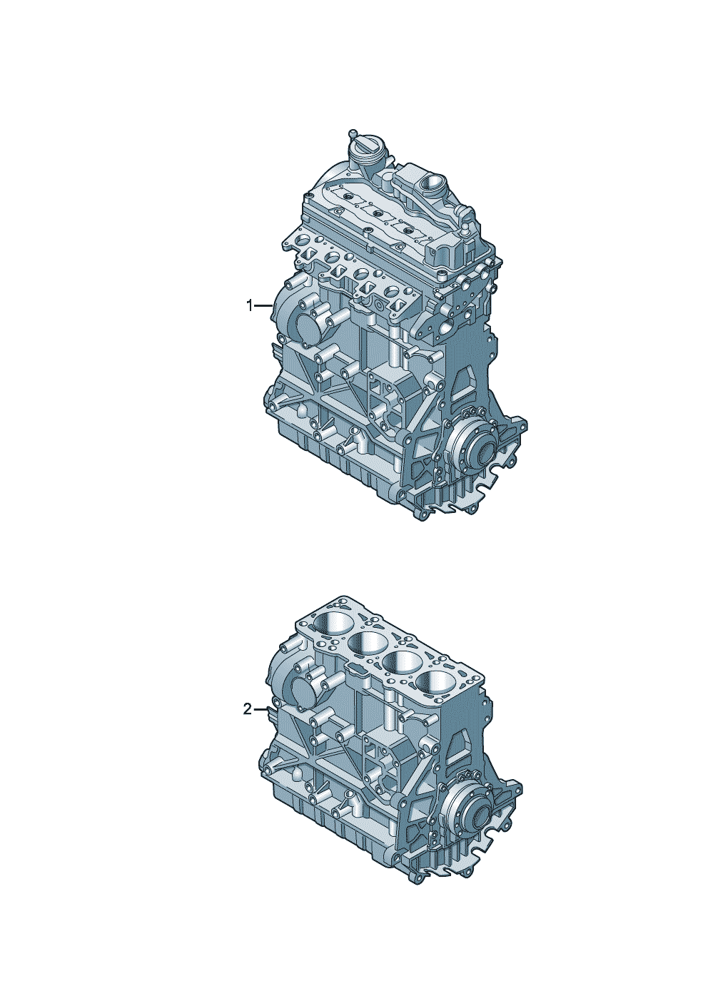 Volkswagen Tiguan 5N Rumpfmotor Teile 2008 - 2011 | ETKA Europa