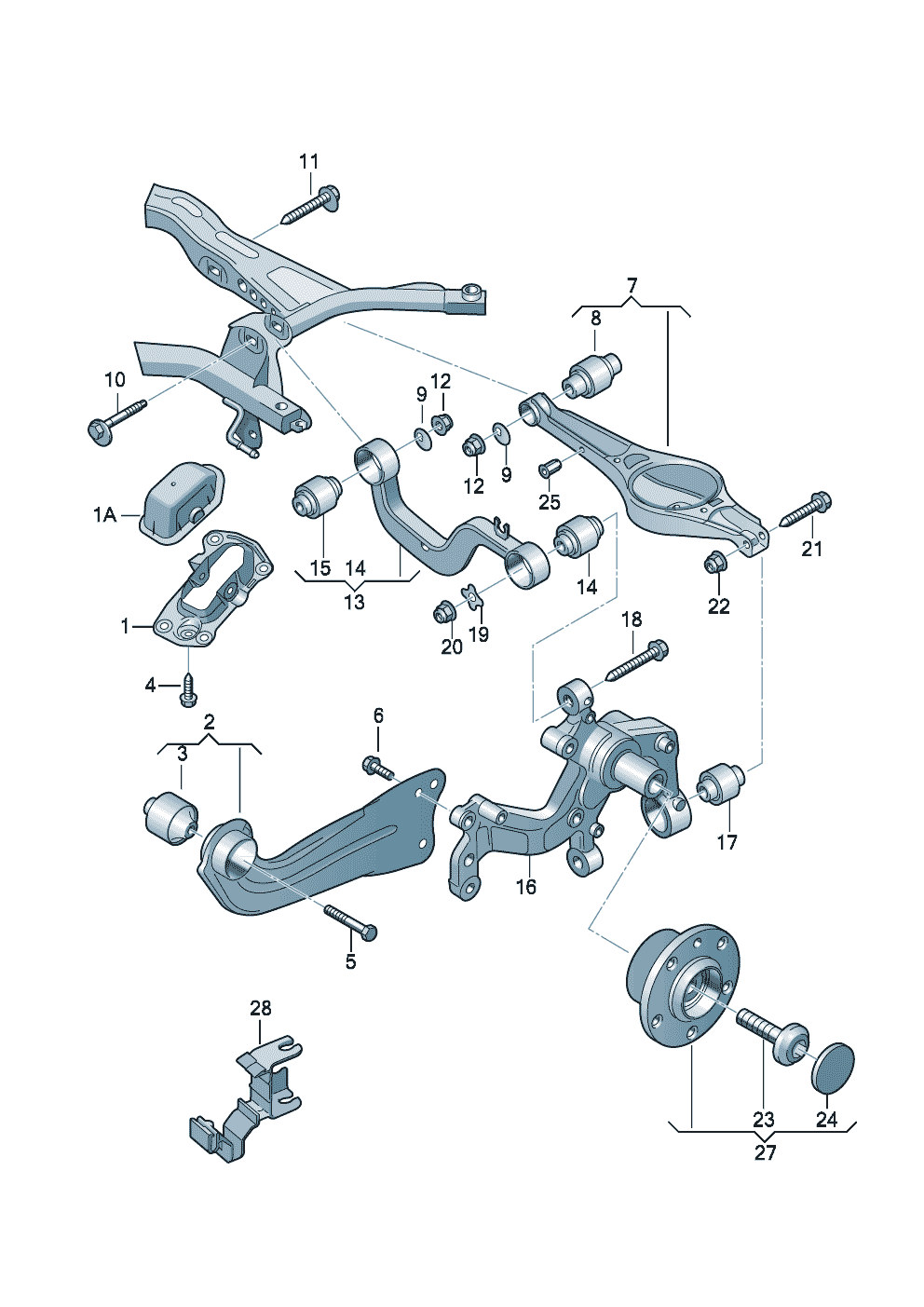Buy Volkswagen Passat Variant/Santana B7 (Typ 3C) Wishbone axle guide ...