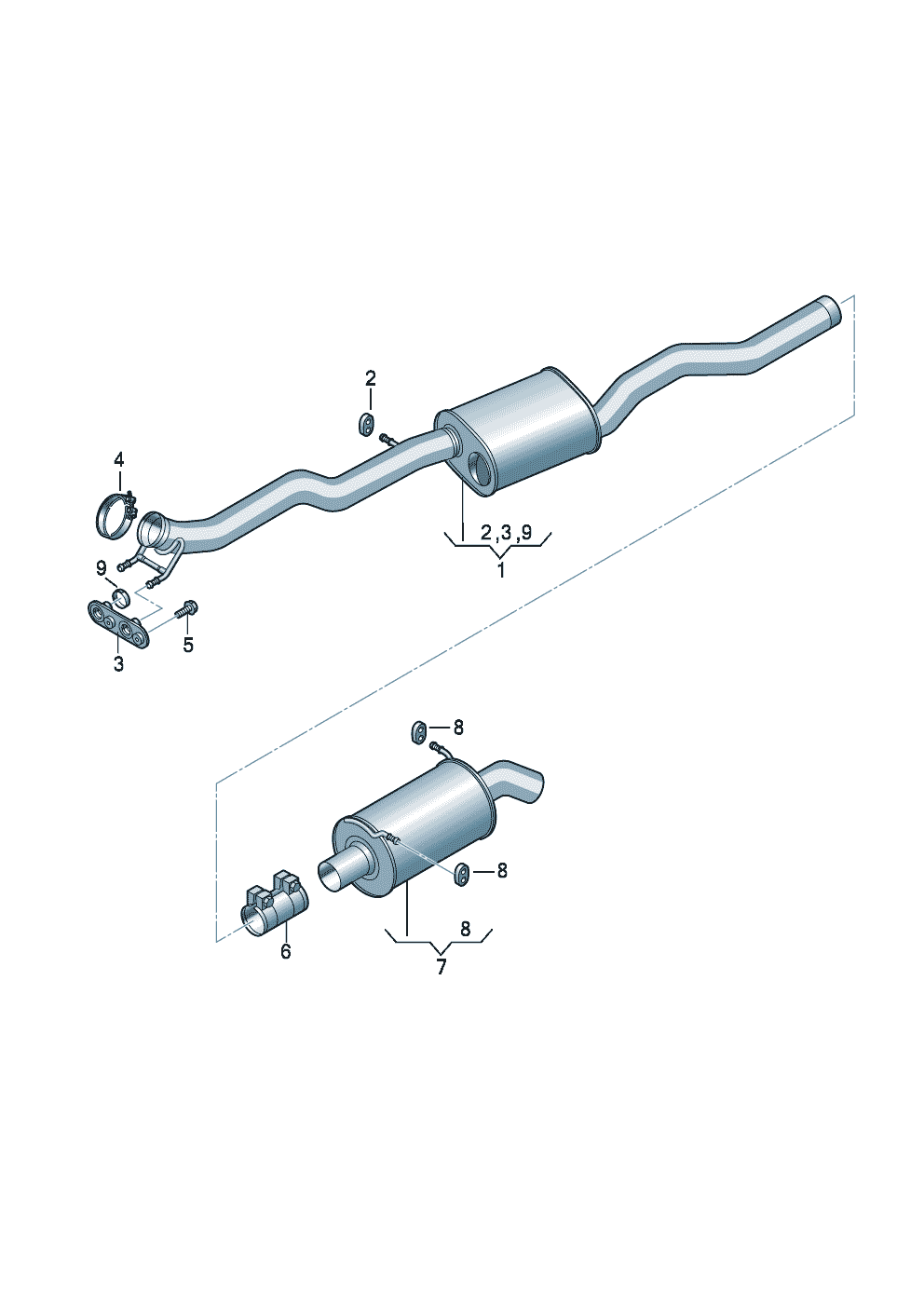 Volkswagen Amarok 2H Front silencer rear silencer d - 07.11.2011 ...