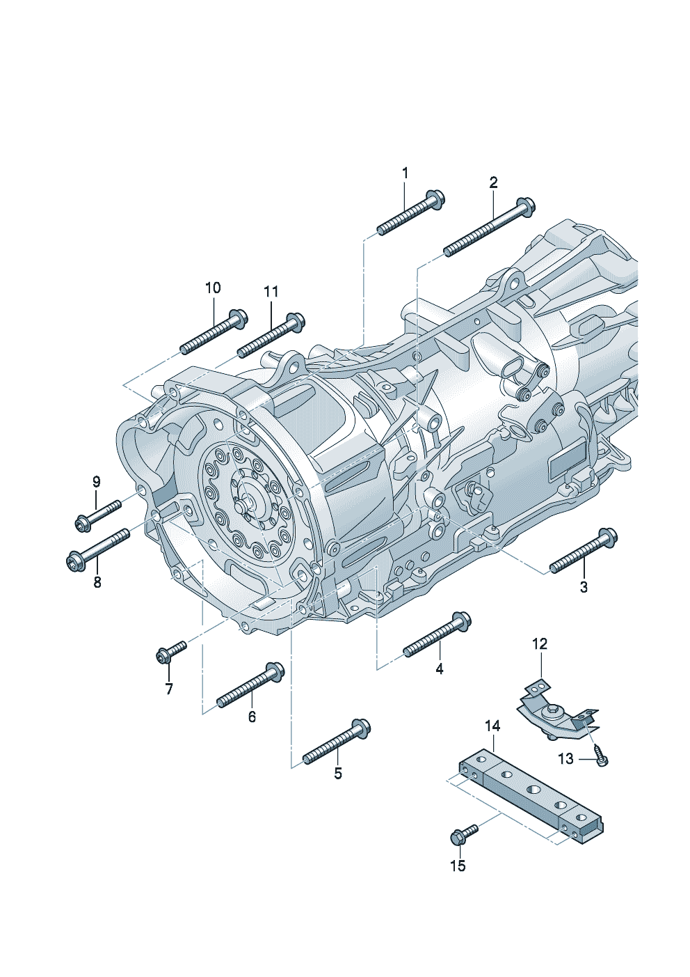 Volkswagen Amarok 2H Mounting parts for engine and transmission 8-speed ...