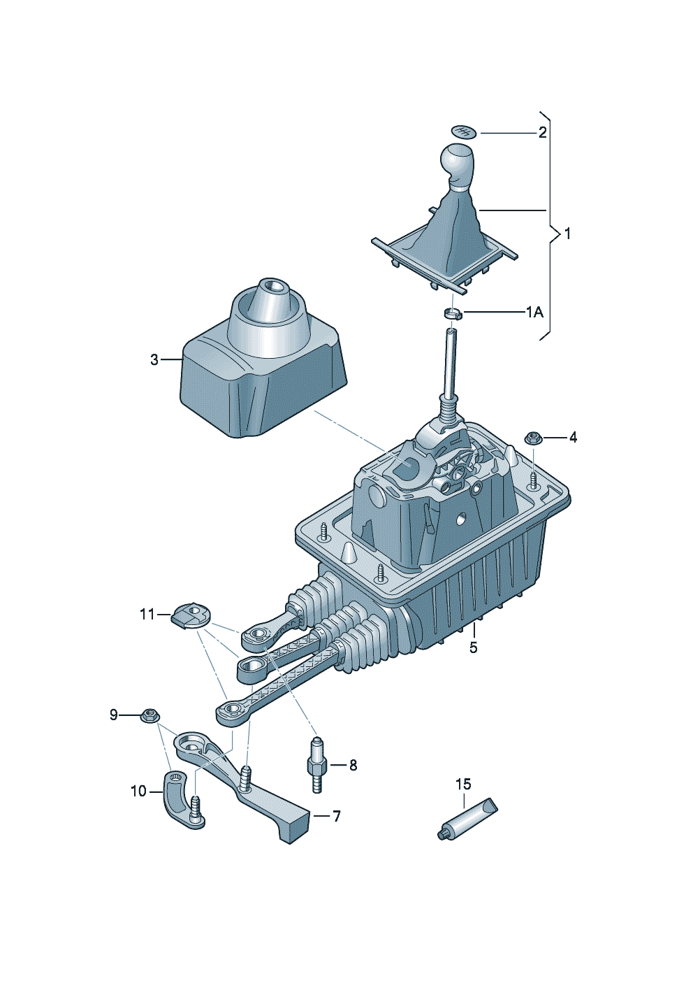 Buy Volkswagen Amarok 2H Facelift Selector mechanism parts online 2017 ...