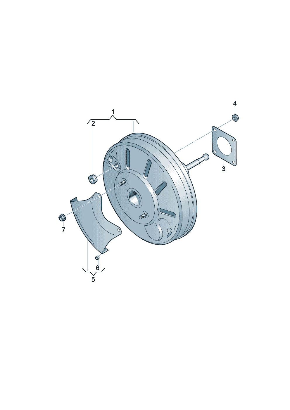 Volkswagen Golf A6 (Typ 5K) Brake servo d - 13.12.2010>> parts 2009 ...