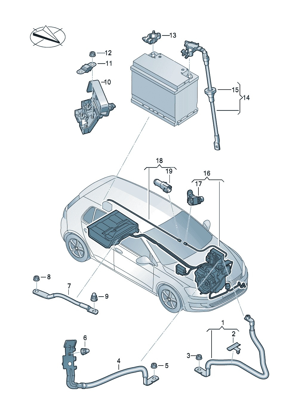 Volkswagen Golf/Variant A7 (Typ BQ/BV) Fuse holder control unit for ...