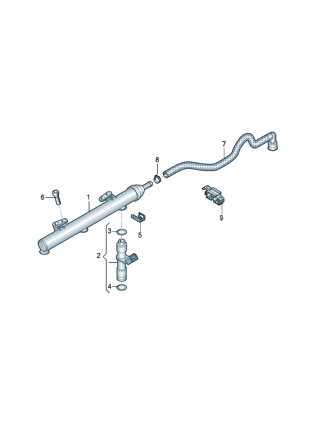 Volkswagen Polo/Polo Jin Qin (Type AW) Fuel rail parts 2020 - 2025 ...