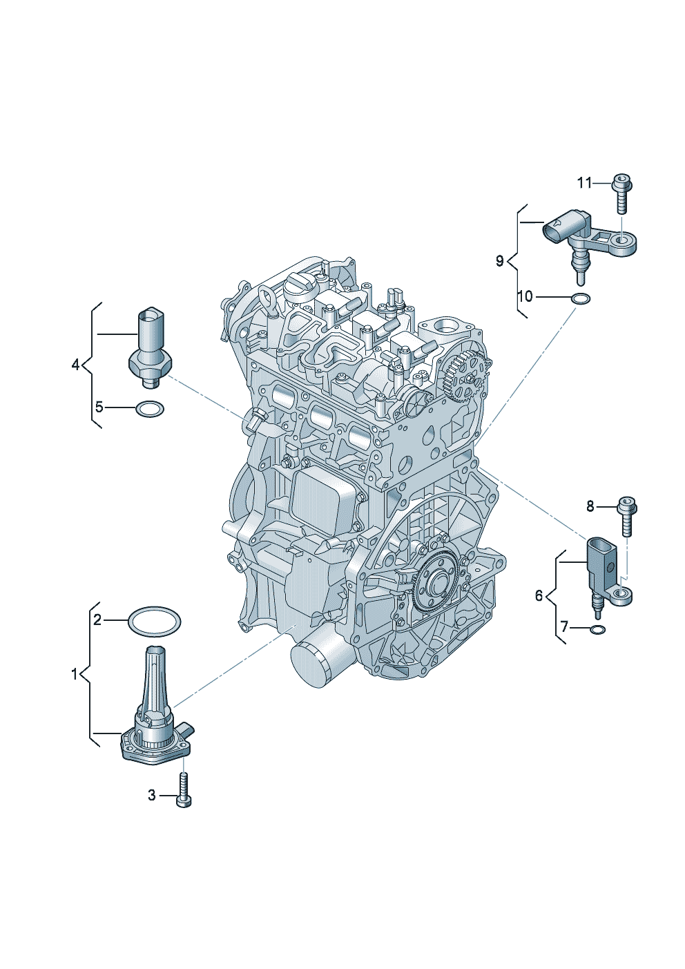 Volkswagen T-Cross (Type C1) Oil level sensor oil pressure switch ...