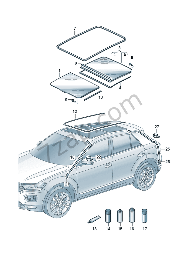 Panorama sunroof T-Roc (TRO) 2024 year volkswagen EUROPA 877000