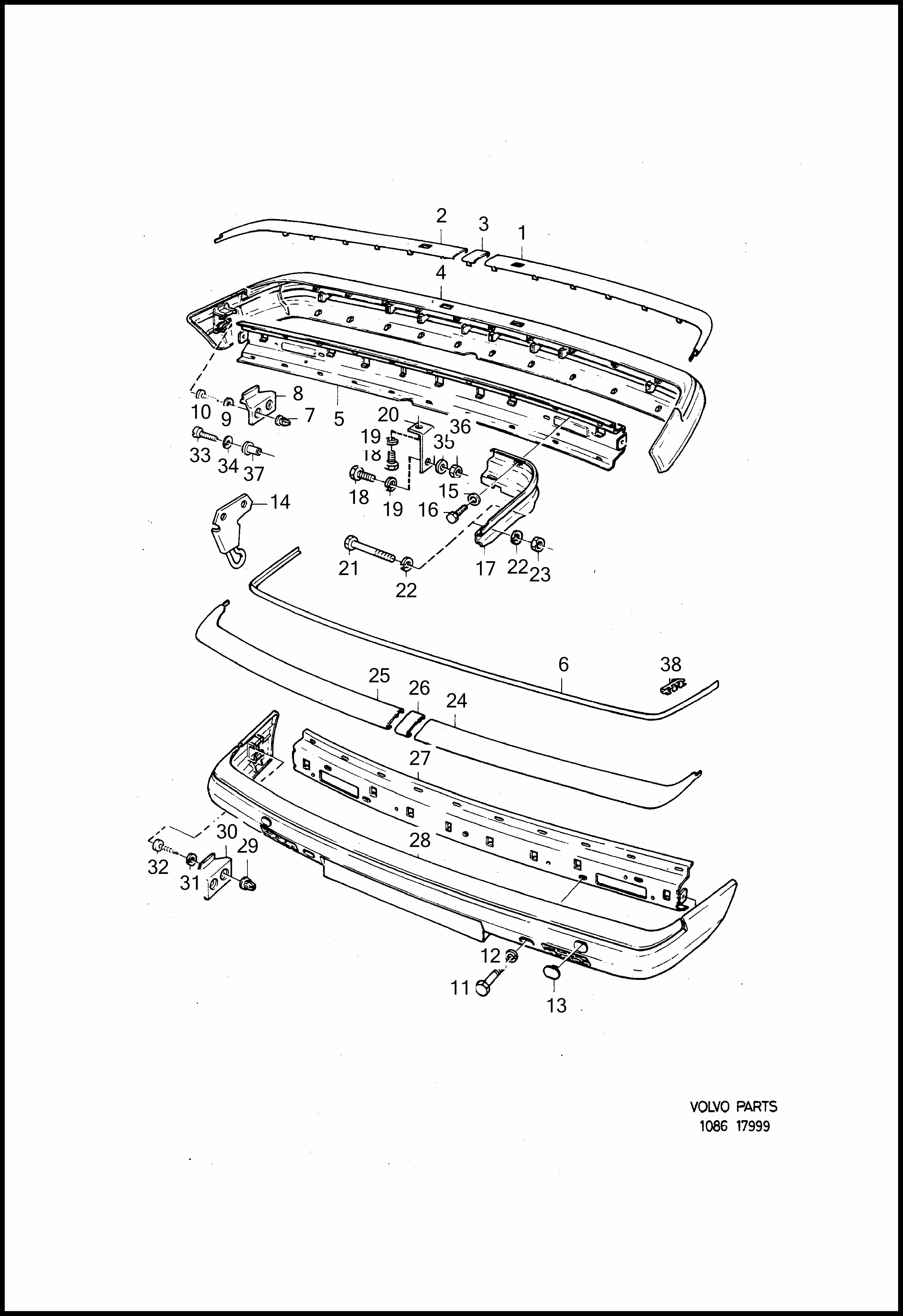 Volvo 340 Bumpers Diagram & OEM Parts (1985 - 1991 Global) | 7zap