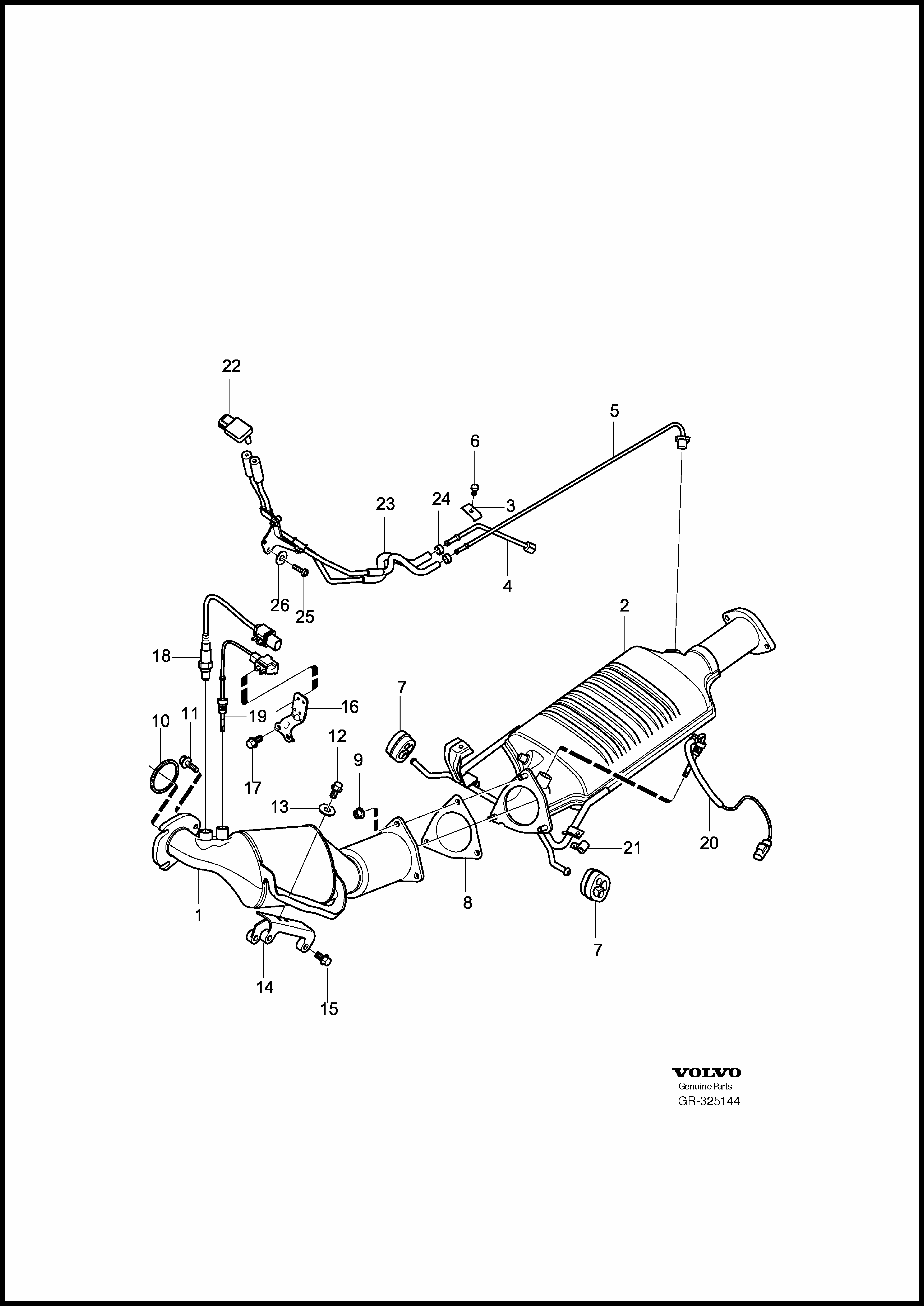 Buy Volvo XC60 Y20 Catalytic converter parts online 2009 - 2015 ...